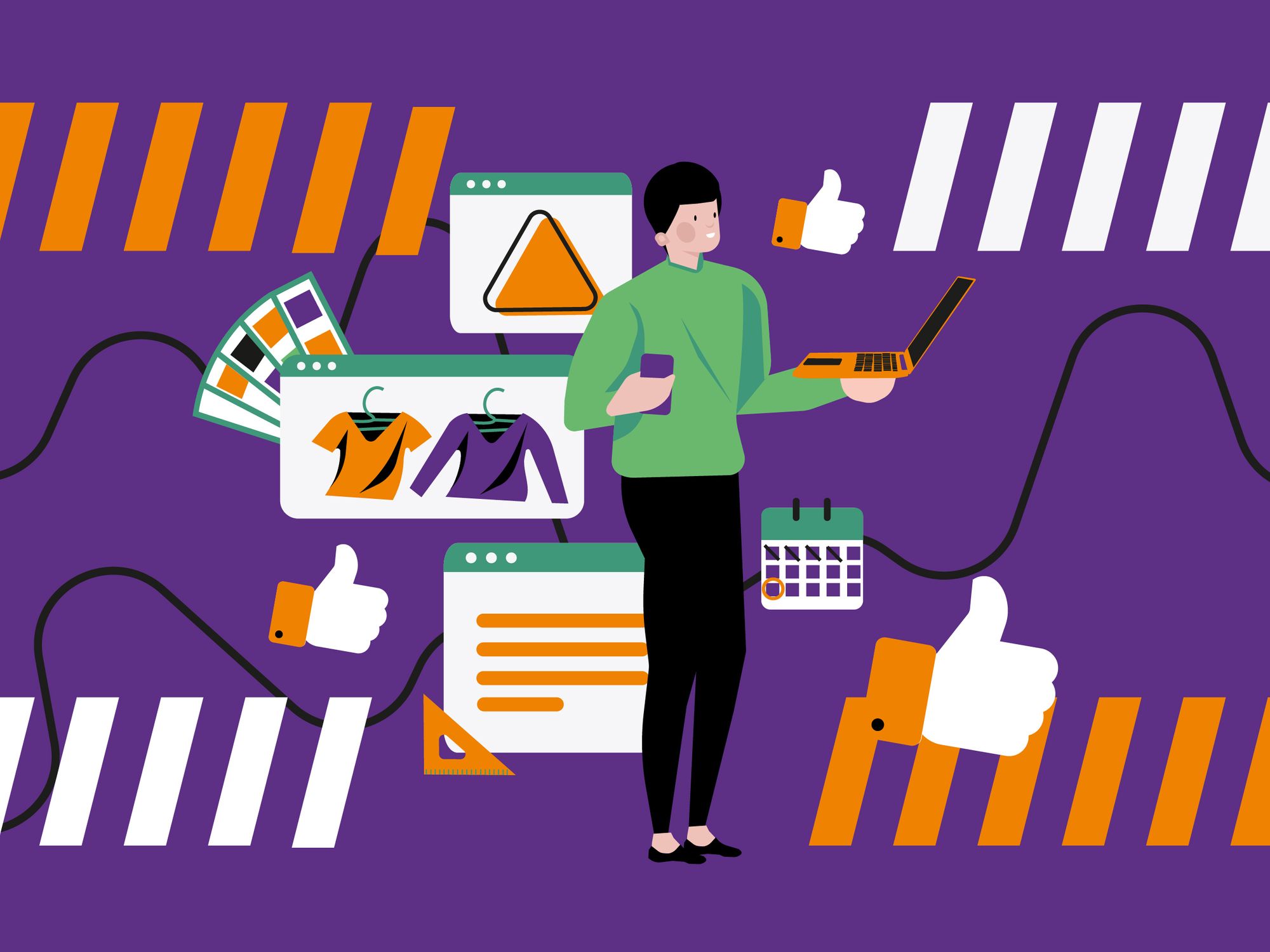 Hero content, hub content i help content